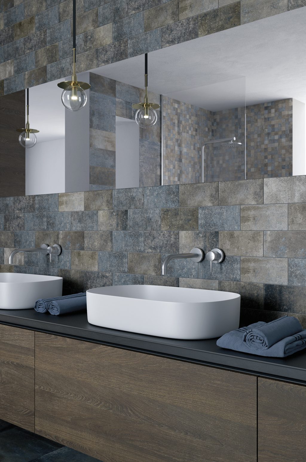 Opus Stone Blu - Rustic Stone Effect Porcelain Tile - Studio Tiles
