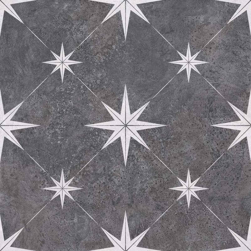 Mondrian Charcoal - Patterned Ceramic Tile - Studio Tiles