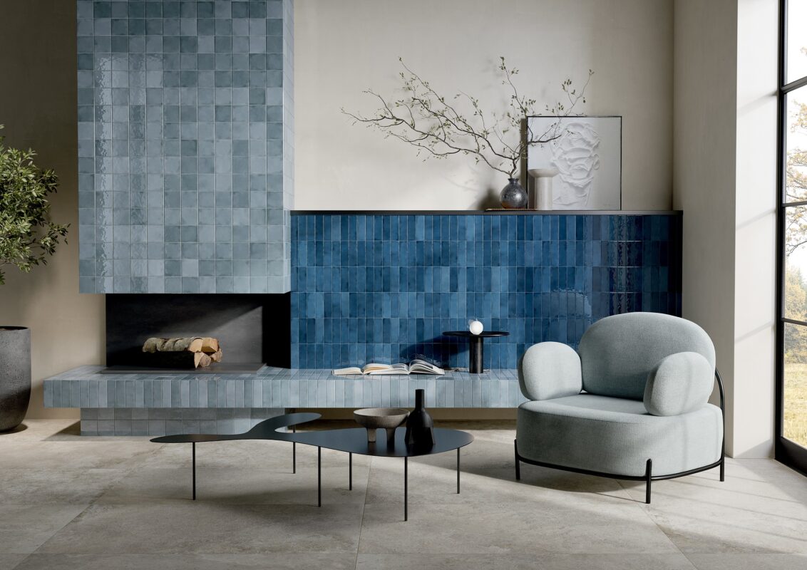 Small Colours Navy - Rustic Styled Ceramic Tile - Studio Tiles