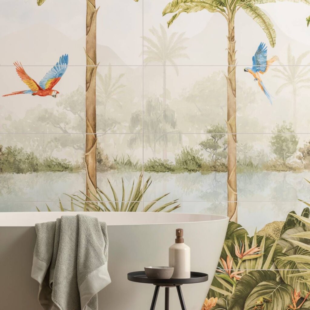 Living Mural Tropical Oasis - Statement Ceramic Tiles - Studio Tiles