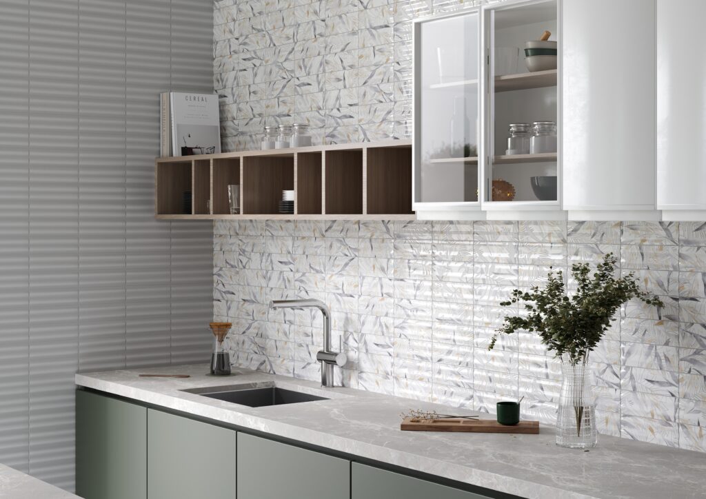 Kado Fluted Grey - Undulating Fluted Decorative Ceramic Tile - Studio Tiles